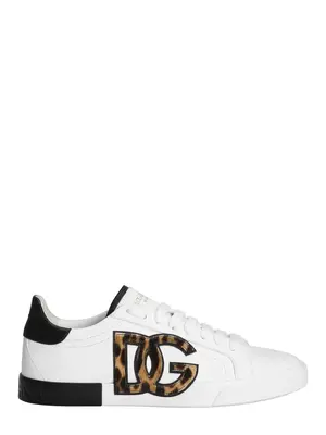 Dolce & Gabbana Calfskin Portofino Vintage Sneakers - Print