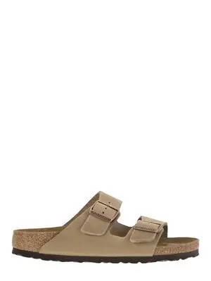 BIRKENSTOCK Arizona Leather Slipper - Beige