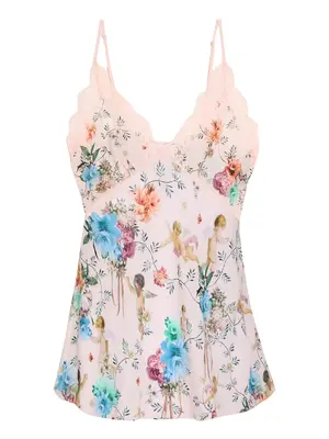 Camilla Crystal-embellished Printed Camisole - Pastel Pink