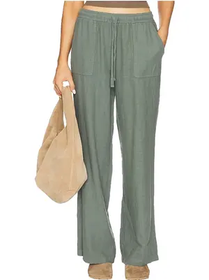 BOBI Wide Leg Jogger - Dk Sage