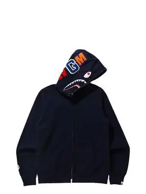 A BATHING APE Shark Full Zip Hoodie - Navy Blue