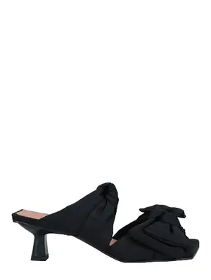 GANNI Bow-detailed Spool Heel Sandals - Black