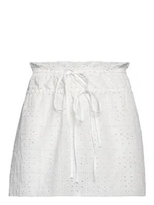 GANNI Organic Cotton Mini Skirt - White