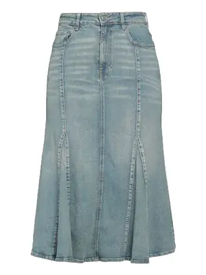 GANNI Denim Flared Skirt - Blue