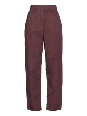 Brunello Cucinelli Tapered Poplin Pants Red