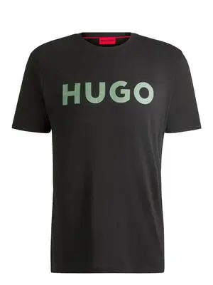 Hugo Logo-print Cotton T-shirt - Black