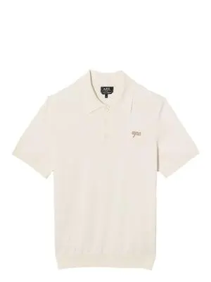 A.p.c. Logo-embroidered Polo Shirt White