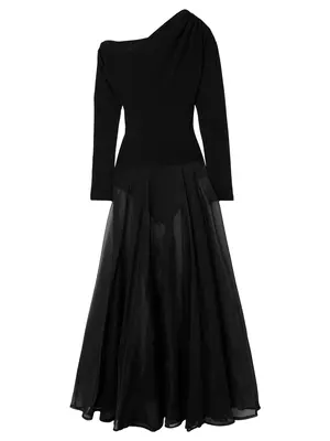 ESSE STUDIOS Aire Twist Asymmetric Maxi Dress - Black