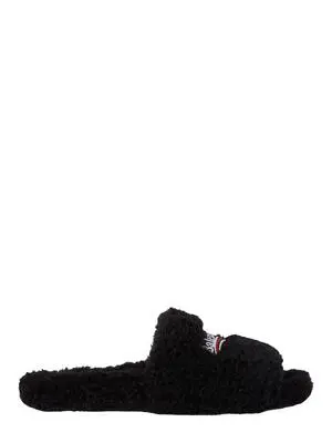 Balenciaga Furry Open Mule Black