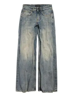 Balenciaga Low Waist Baggy Pants - Blue