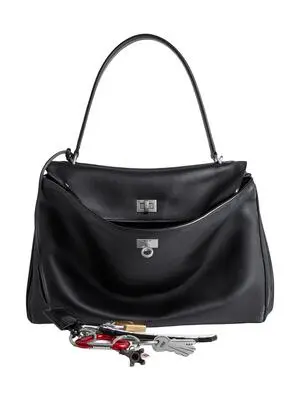 Balenciaga Rodeo Handbag Medium With Charms - Black