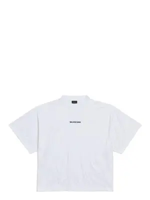 Balenciaga Back Cropped T-shirt - White