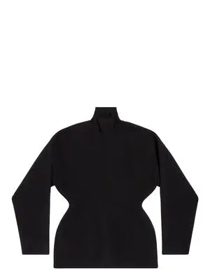 Balenciaga Hourglass Turtleneck Sweater - Black