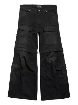 Balenciaga Flared Cargo Pants - Black