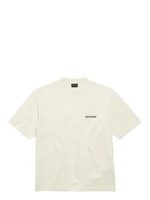 Balenciaga Back T-shirt Medium Fit - Cream
