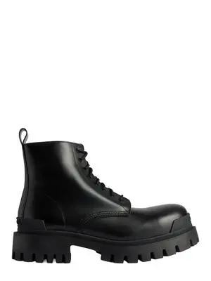 Balenciaga Strike Lace-up Boots - Black