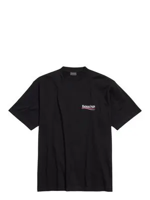 Balenciaga Political Campaign Large Fit T-shirt - Black