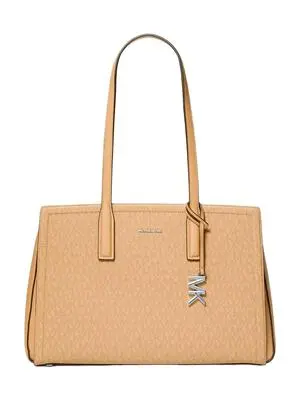 Michael Kors Laila Medium Signature Logo Tote Bag - Brown