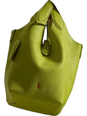 Ralph Lauren Polo Play Leather Small Tote & Crossbody - Limeade