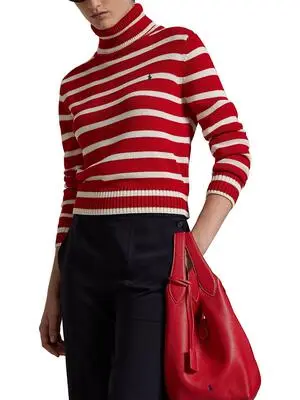 Ralph Lauren Polo Play Leather Tote - Cherry