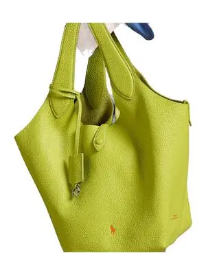 Ralph Lauren Polo Play Leather Tote - Limeade