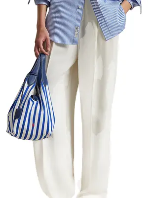 Ralph Lauren Ralph Lauren Polo Play Striped Canvas Tote Ink/white
