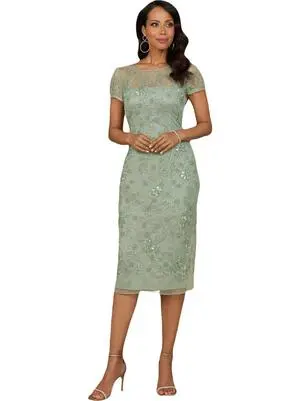 LARA NEW YORK Beaded Midi Dress - Mint
