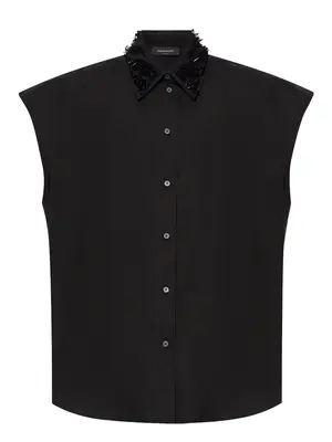 Fabiana Filippi Bead-detail Shirt - Black