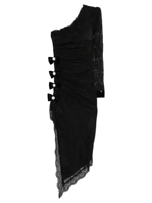 NISSA Crystal-embellished Midi Dress - Black