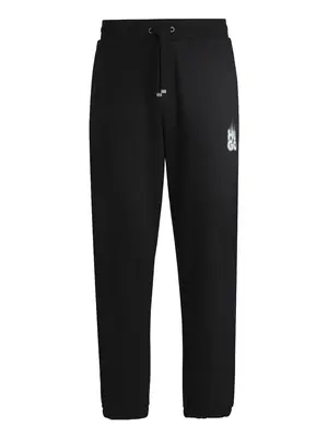 Hugo Boss Smoked-logo Cotton Track Pants - Black