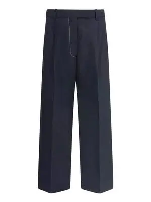 Thom Browne High-waisted Straight Trousers - Blue