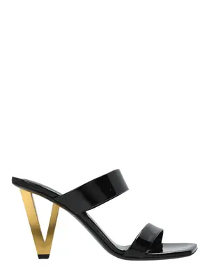Versace 85mm Patent-leather Sandals - Black