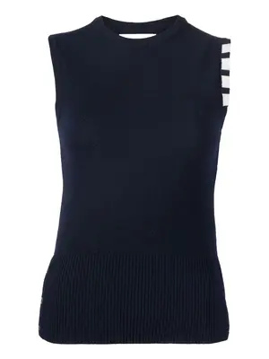 Thom Browne 4-bar Cashmere Knitted Top - 415 Navy