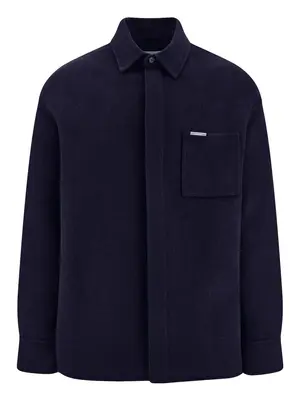 FERRAGAMO Logo-plaque Shirt Jacket - Blue