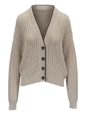 BRUNELLO CUCINELLI Contrast-Trim Cardigan