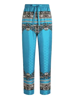 Dolce & Gabbana Bandana-print Trousers - Blue