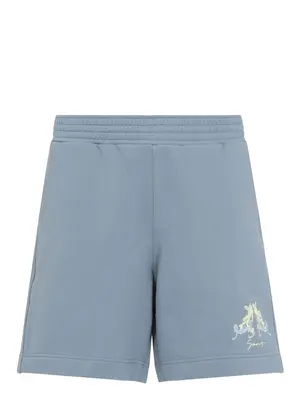 Givenchy Hubert Objects-embroidery Shorts - Blue