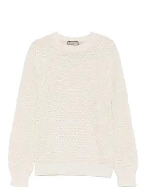 Canali Cotton Sweater - White