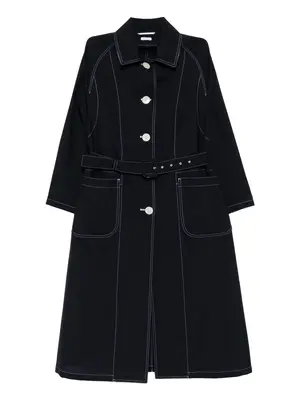 Thom Browne Single-Breasted Patch-Pocket Coat 415 Navy