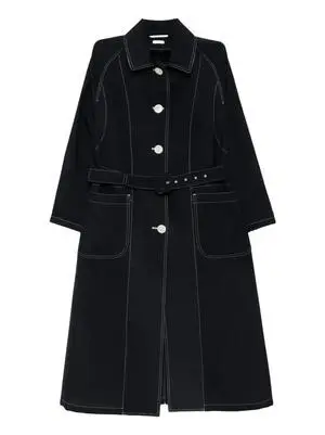 Thom Browne Single-breasted Patch-pocket Coat - Blue