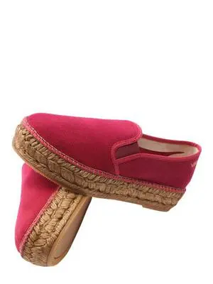 VISCATA Castell Canvas Espadrille Platforms Red