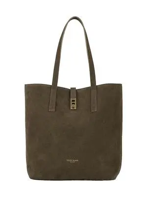 TEDDY BLAKE Nina 12" Tote - Dark Olive