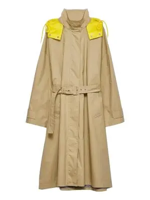 Prada Technical Poplin Raincoat - Neutrals