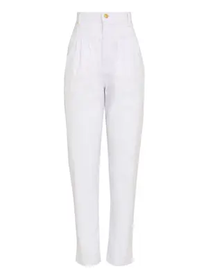 AMAPO Pleat-detailing Tapered Trousers - White