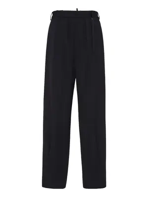 Dsquared2 Virgin Wool Straight-leg Trousers - Black