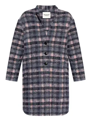 MARANT ETOILE Gabriel Wool Blend Coat - Lilac
