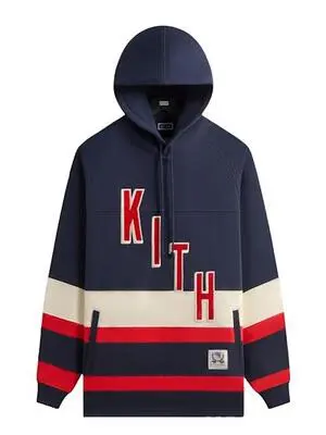 Kith X New York Rangers Skewed Delk Hoodie - Nocturnal