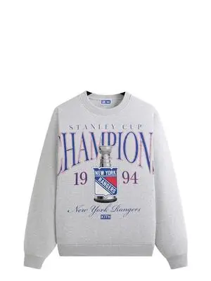 Kith X New York Rangers Champions Nelson Crewneck Sweatshirt - Light Heather Grey