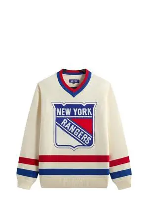 Kith X New York Rangers V-neck Lewis Sweater - Sandrift