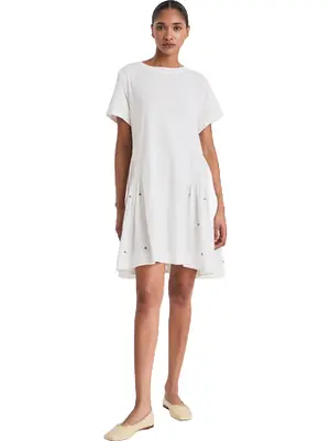 Merlette Lumen Tiered Mini Dress - White